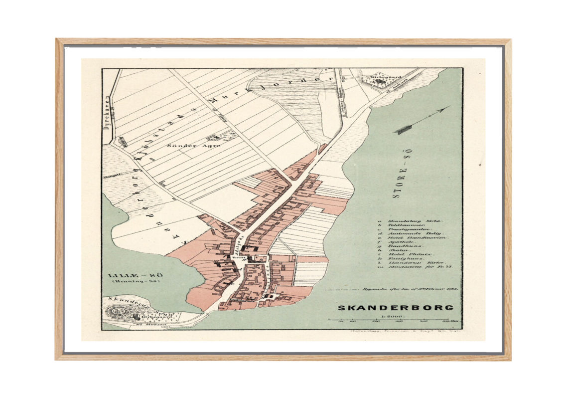Kort over Skanderborg Plakater | Spar 10% på et samlesæt - My Canvas